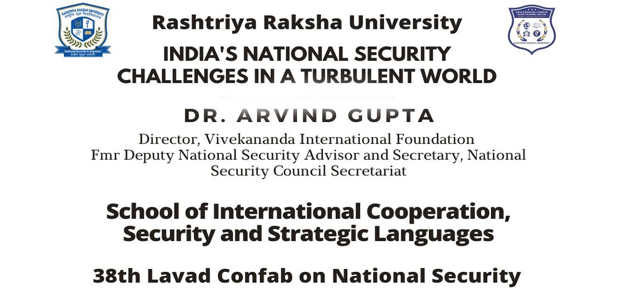 A talk on India’s National Security Challenges in a Turbulent World at ...